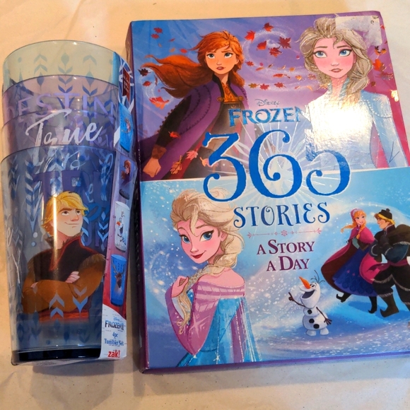 Disney | Other | Frozen Bundle Book And Cups | Poshmark